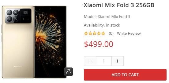 Get Xiaomi Mix Fold 3 256GB at gizsale.com