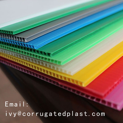 Plastic corflute corrugated strong sheet/4mm Corrugated plastic sheet 4x8/ Coroplast with low price