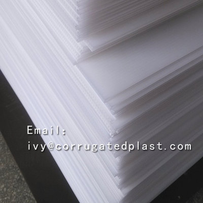 Factory 2-12mm Custom White PP Corrugated Plastic Corflute Sheet /Hollow Board