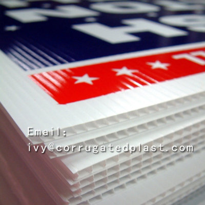 corrugated plastic sign printing Plastic PP Printed Corrugated Coroplast Flute Correx Advertising Sign Board Sheets