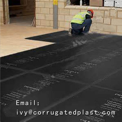 Custom size pp coroplast black plastic sheet for floor protection