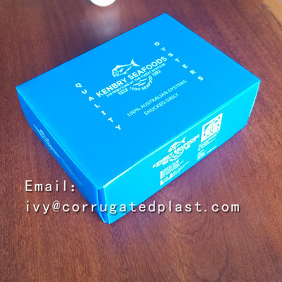 PP corrugated plastic correx tote frozen food box fish packaging box turnover box