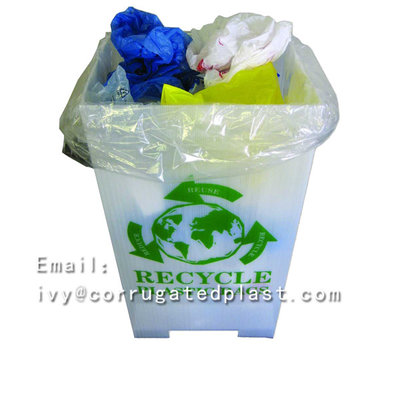 Cheapest standard size for corrugated plastic dustbin PP waste bin