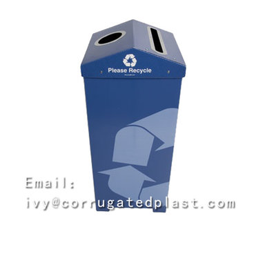 Cheapest standard size for corrugated plastic dustbin PP waste bin