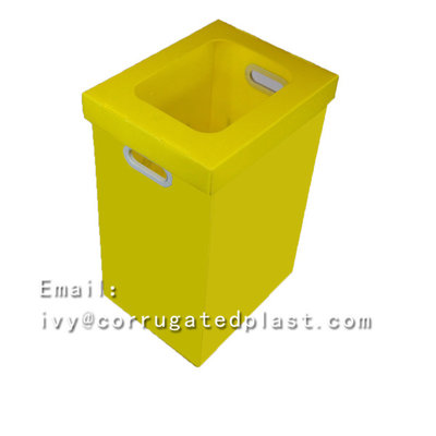 Cheapest standard size for corrugated plastic dustbin PP waste bin