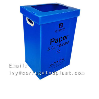Cheapest standard size for corrugated plastic dustbin PP waste bin