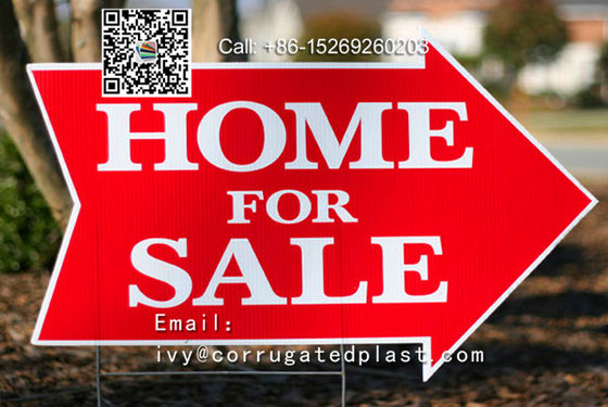China 4mm 5mm corflute plastic signs/real estate signs/lawn signs/yard signs