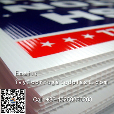 3mm 5mm Corflute Sign with UV Adhesive Include Printing Made in China