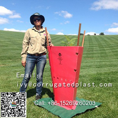 pp plastic tree guard/450mm corflute tree guard/Durable pp material fluted plastic tree guard