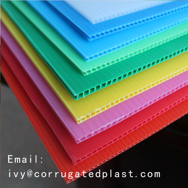 4x8 colored and transparent recycled coroplast pp hollow corrugated plastic sheet