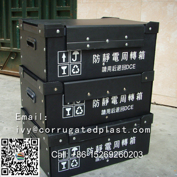 Antistatic polypropylene pp corrugated boxes plastic turnover carton factory