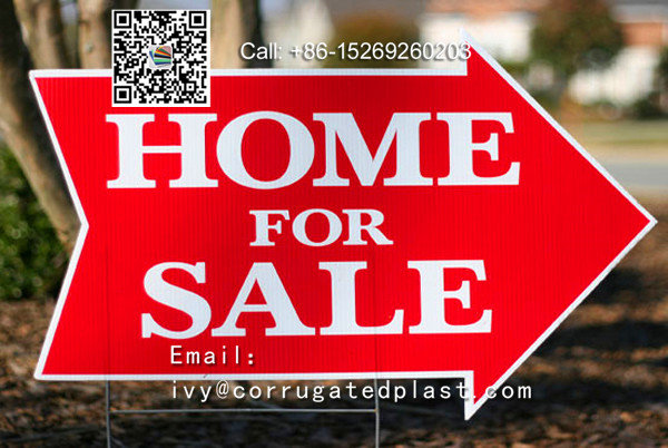 China 4mm 5mm corflute plastic signs/real estate signs/lawn signs/yard signs