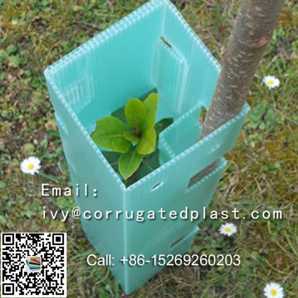 Sunshine resistance anti-UV pp hollow corrugated tree guard and corflute plastic tree protectors shelter