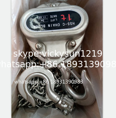 304 stainless steel manual chain hoist,stainless steel chain block 1ton 2ton 3Ton