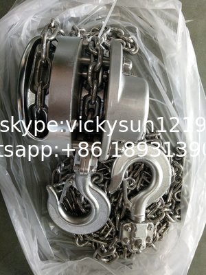 304 stainless steel manual chain hoist,stainless steel chain block 1ton 2ton 3Ton