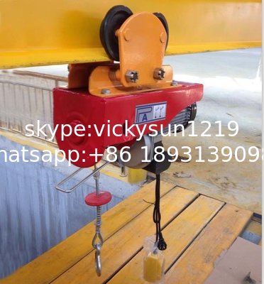 micro electric hoist wire rope hoist crane 100kg to 1000kg 220V single phase