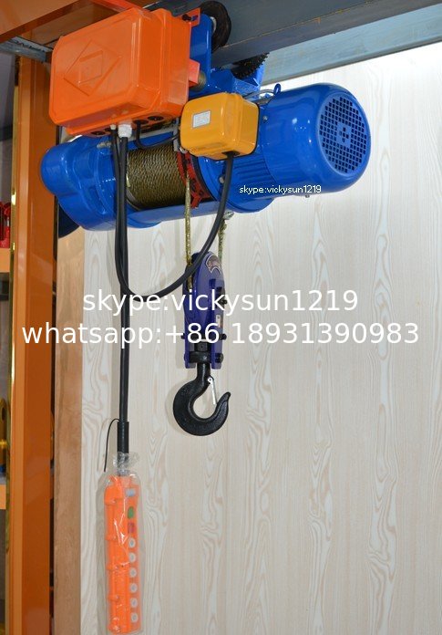 CD1 model electric wire rope hoist crane,electric hoist 3phase 1Ton 2Ton 3Ton 5Ton 10Ton