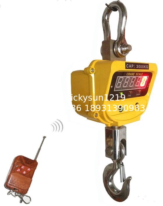 hanging electronic crane scale weight scale with wireless remote control 3Ton new model