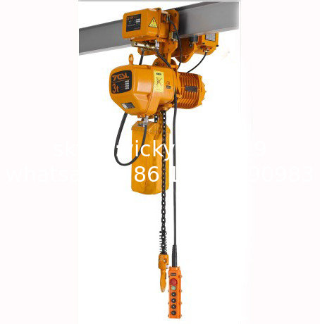 China factory electric hoist,chain hoist crane 3 ton 5 ton with electric trolley