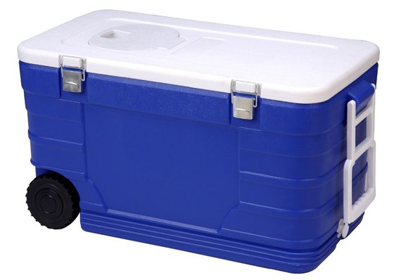52L Cooler Box With wheel ice box cooling bucket cold storage bin  plastic cooler box for fishing