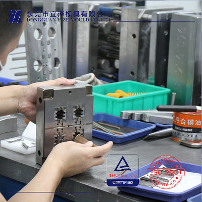 high precision plastic injection mold for PBT+ABS 601SA Japanese Polygon contains 20% mineralsenhanced by inorganic subs