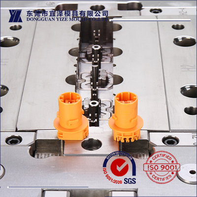 high precision plastic injection mold for PBT Car ignition coil twisted tube thermoplastics connector molding