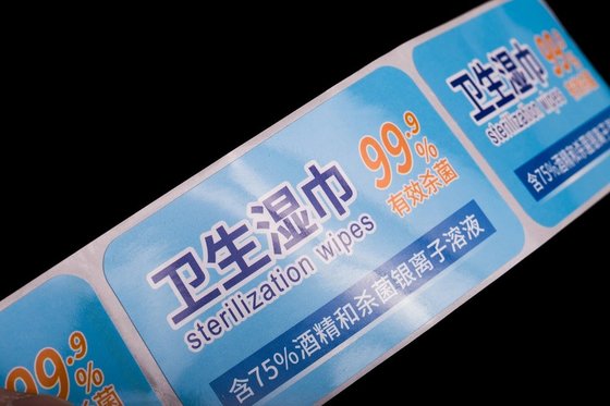 Sterilization wipes label