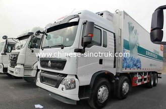 China SINOTRUK HOWO T5G 340horsepower 8*4 refrigerator truck 9.6M 53CBM MAN ENGINE supplier