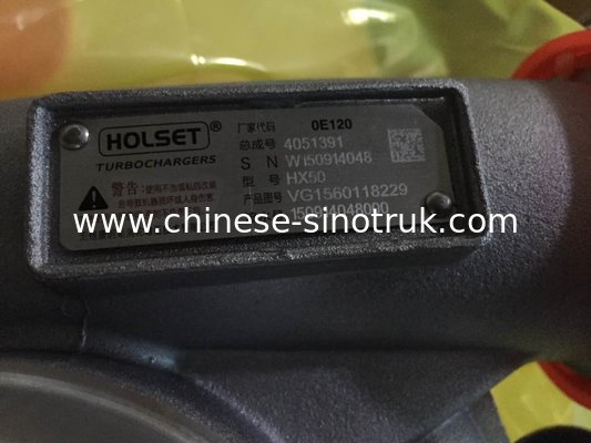 TURBOCHARGER VG1560118229  for HOWO TRUCK SPARE  PARTS HOLSET BRAND HX50 supplier