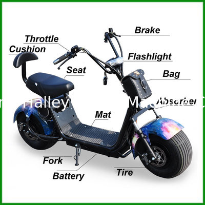 HLX5 Halley Scooter Soflow Halley Electric Scooter With Fashion Bag And Hydraulic Absorber