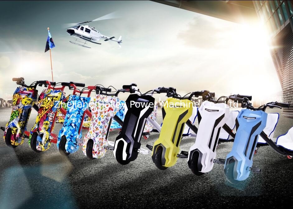 Three Wheels Flowkart  Electric Mobility Drift Karts with Graffiti Color and Durable Caster Wheels