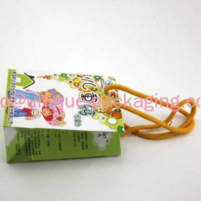 Custom Design CMYK Full Color Print Paper Shopping Bag PP Handled