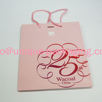 Cotton Handled Paper Shopping Bag Custom Color Print Garment Package