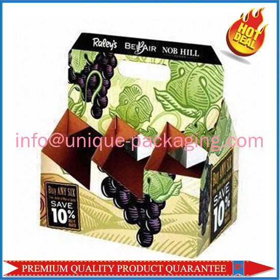 high quality food packaging color carton wine boxes with custom logo print