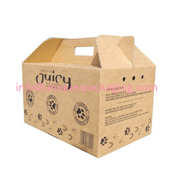 Strong High Quality Origin Brown Corrugated Packaging Box for Pet Carrier Use