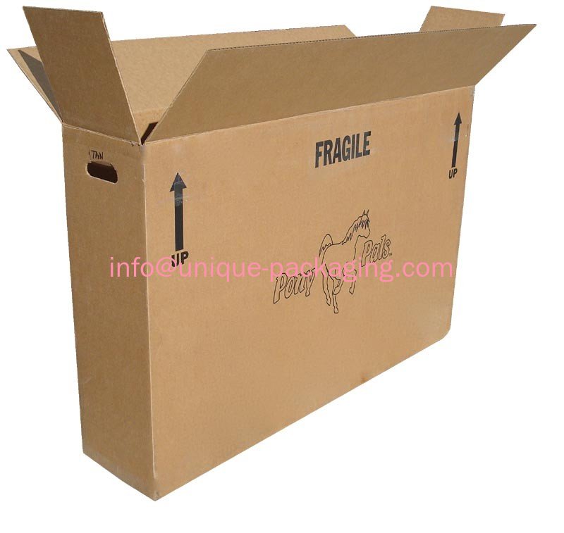 Full Overlap Style Corrugated Packaging Box Custom Logo Printing Black Color