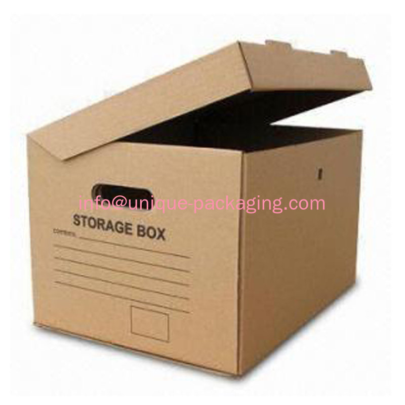 Cardboard Archive Storage Corrugated Paper Packing Box Custom Print