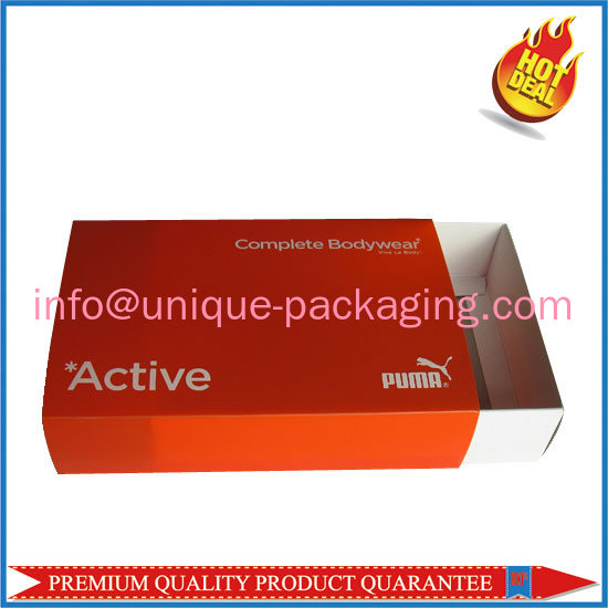 Garment Package Custom Print Color Box Folding Carton PP Sleeve