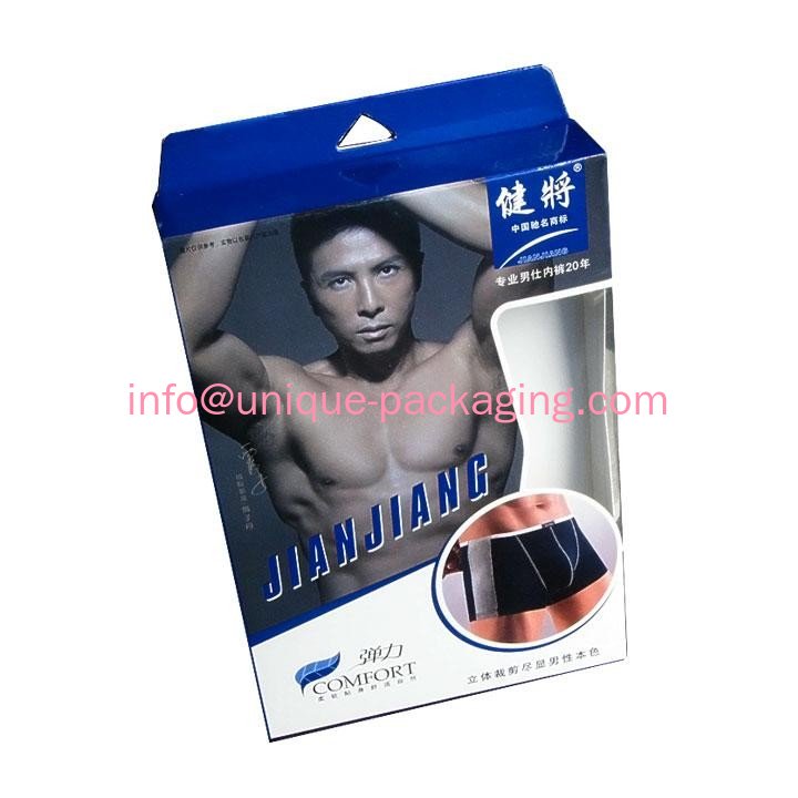 Custom Design Color Print Cardboard Paper Carton Box with Hanging Tab