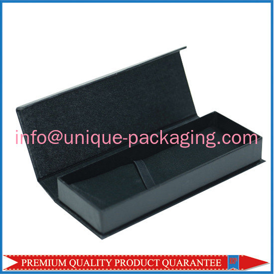 High Quality Matte Black Color Print Paper Gift Chipboard Box for Pen