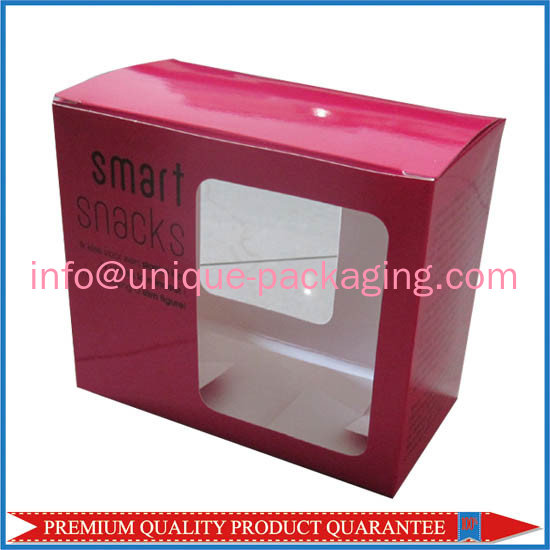 Clear Plastic Window CMYK Color Print Cardboard Carton Packaging Box