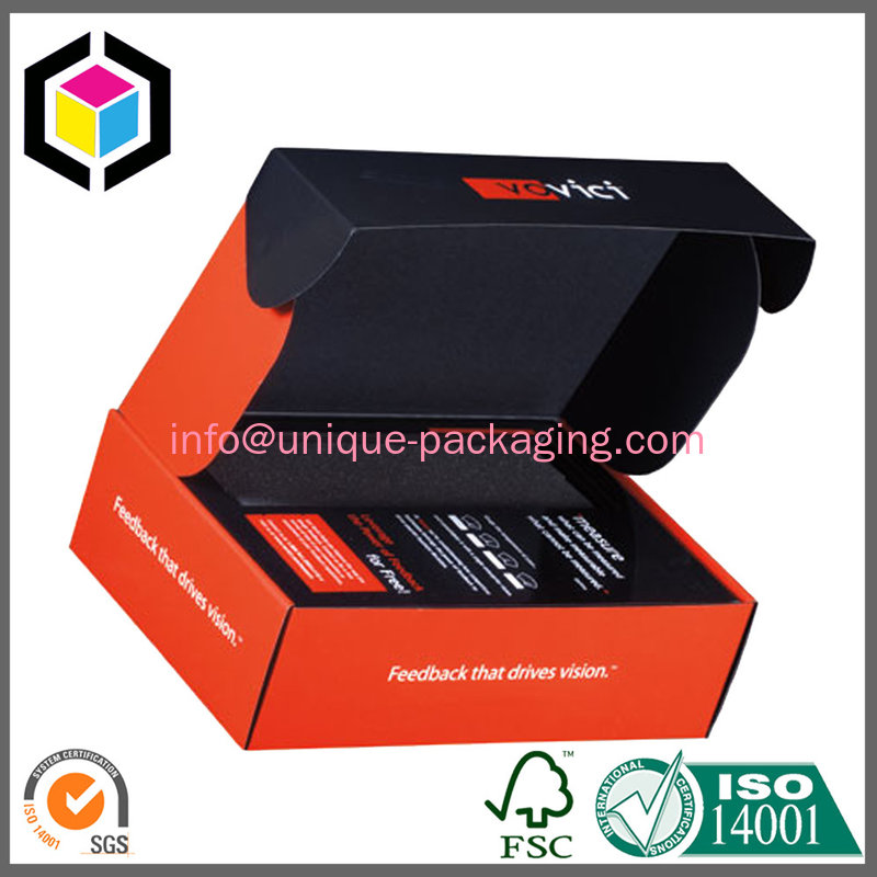 Matte CMYK Color Printing Corrugated Cardboard Packaging Box Tuck Top
