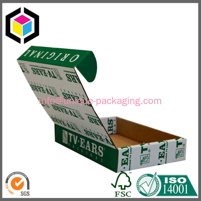Strong Quality Green Color Print Shoe Corrugated Cardboard Mailing Box
