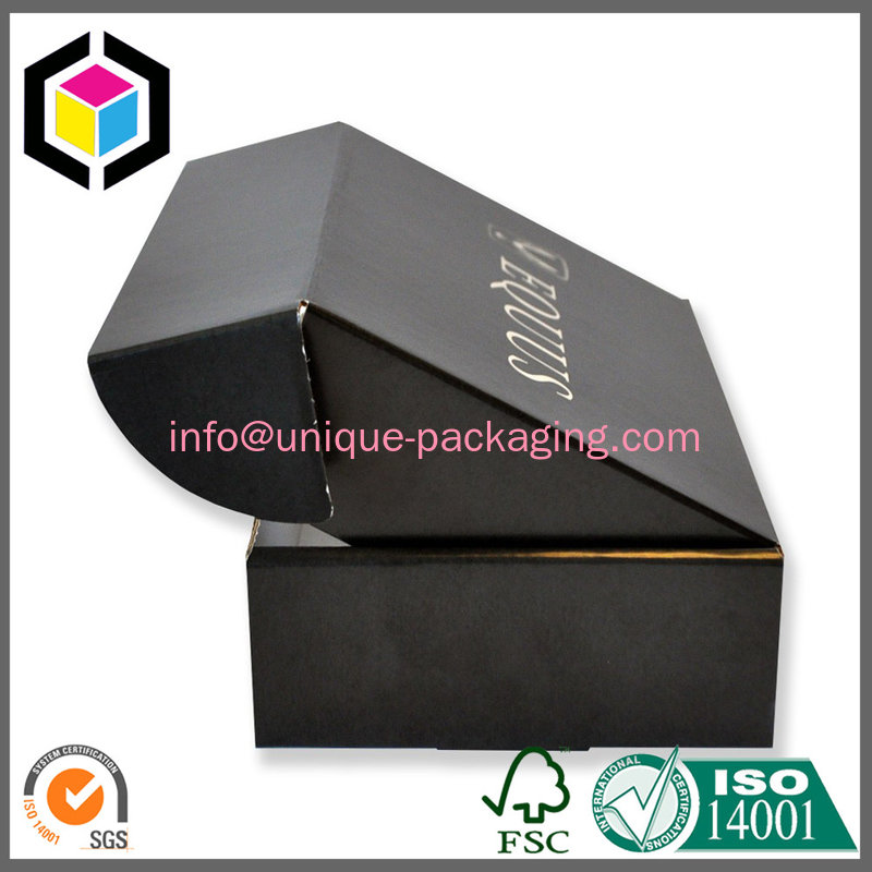Luxury Matte Black Custom Print Corrugated Cardboard Hat Shipping Box