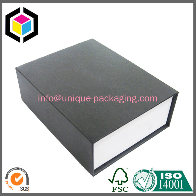 Material Rigid Chipboard Black Color Customized Order Paper Gift Box