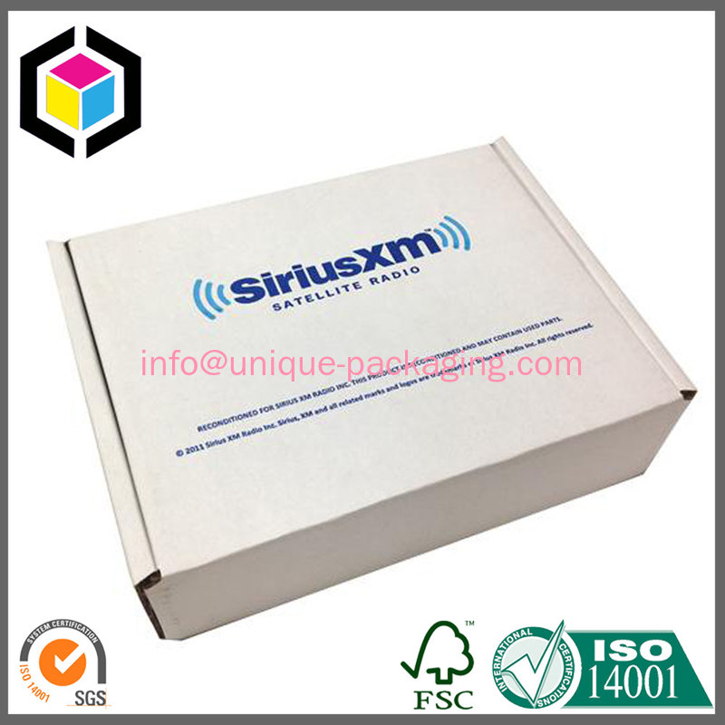 Flexo Print Custom Two Color White Corrugated Cardboard Fold Shipping Box Mailer