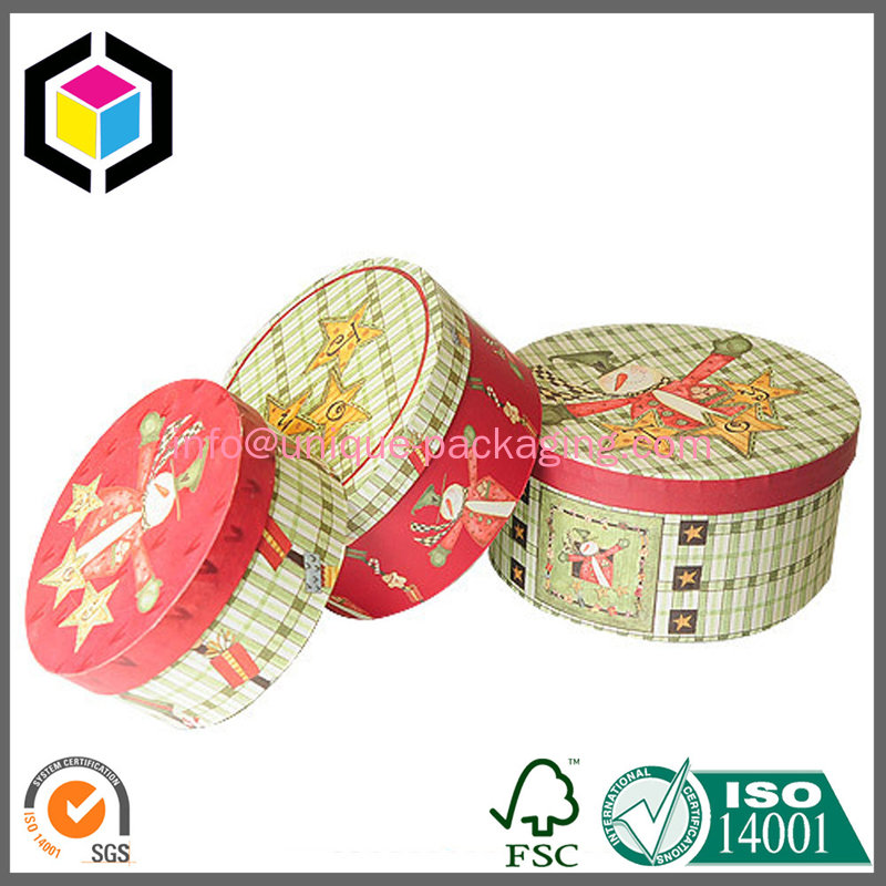 Round Style Matte CMYK Color Print Paper Gift Packaging Box with Lid Bottom