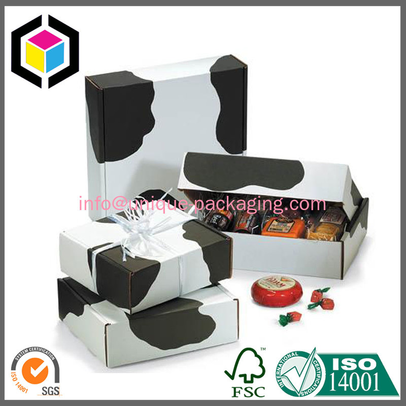 Medium Size Full Color Offset Printed Cow Corrugated Cardboard Packaging Box