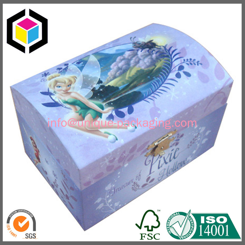 Fancy Custom Color Print Matte Hinged Lid Paper Cosmetics Gift Box with Metal Lock