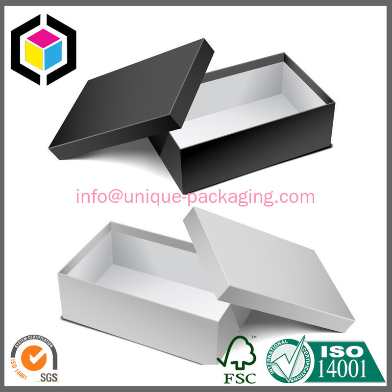 Lid Off Single Color Matte Print Paper Chipboard Gift Box for Shoes Package
